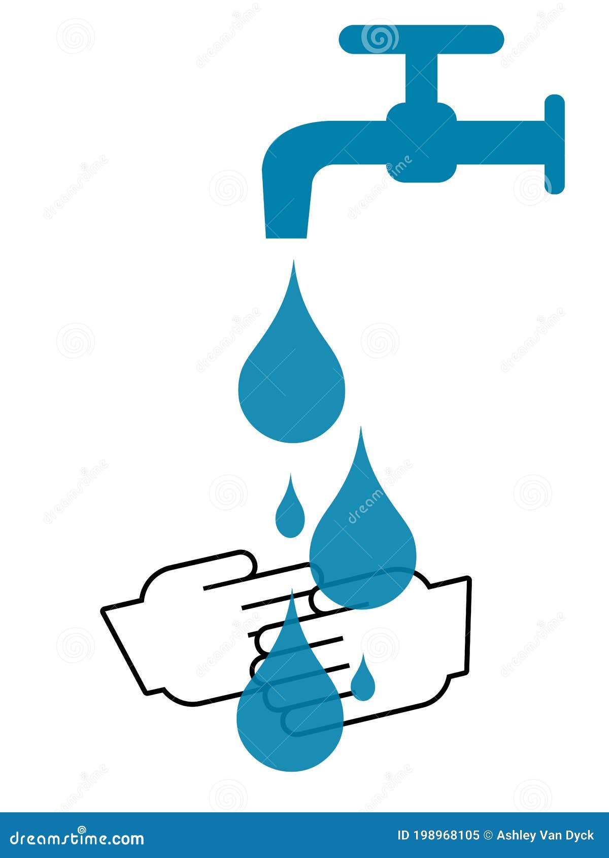 Hand washing illustration stock vector. Illustration of poster - 198968105