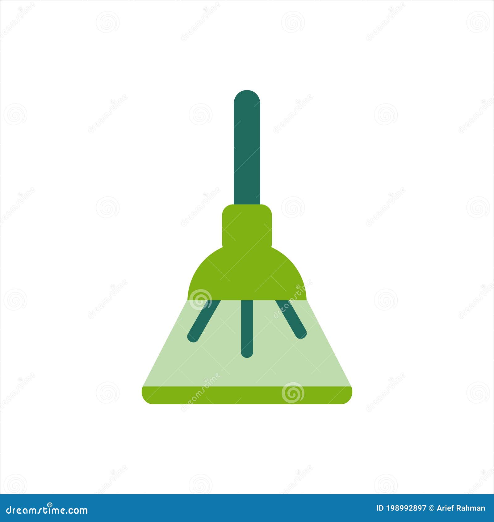Flat Design Cleaning Sweep Icon. Vector Icon Concept. Stock Vector ...