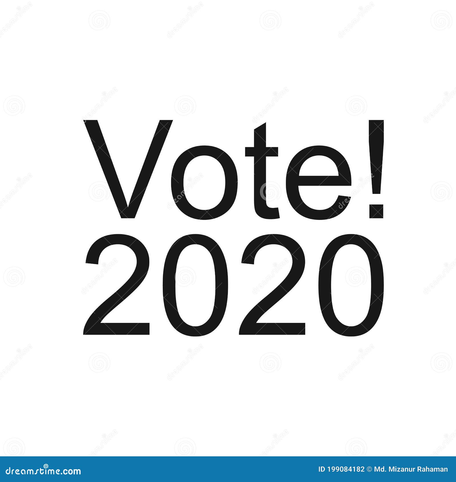 Vote 2020 Handwritten Calligraphic Style Vector Design Stock Vector ...