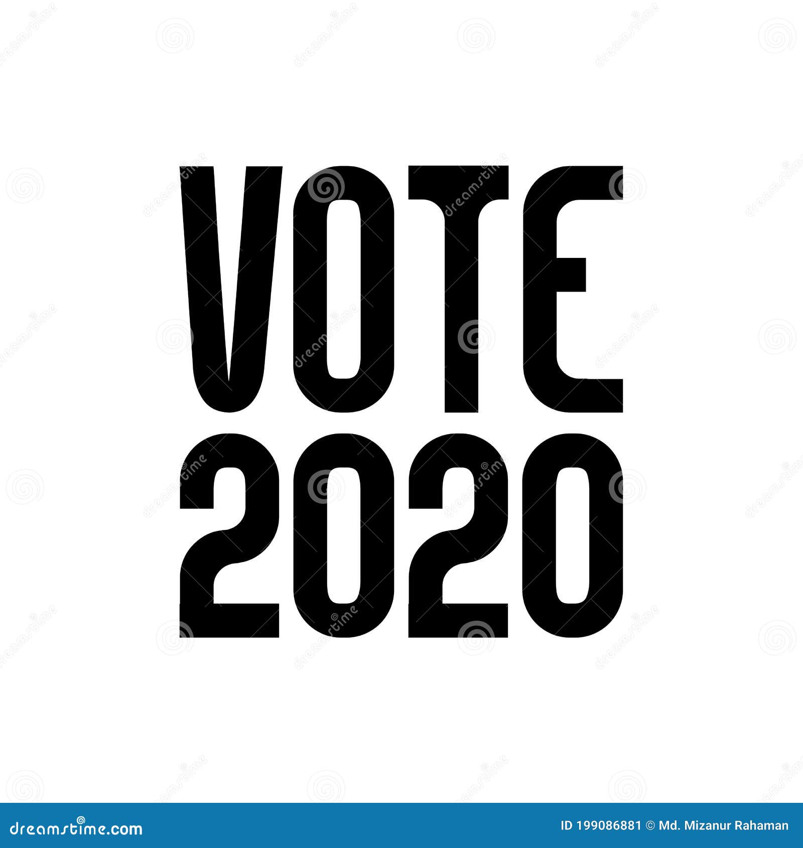 Vote 2020 Handwritten Calligraphic Style Vector Design Stock Vector ...
