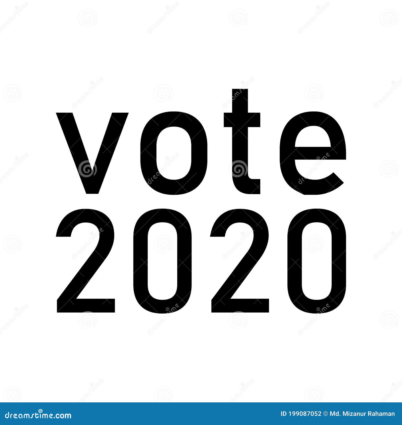 Vote 2020 Handwritten Calligraphic Style Vector Design Stock Vector ...