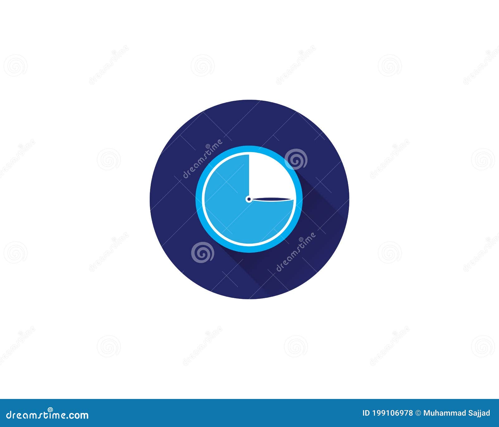 Vector Time Blue Clock - Watching Time Device -Alarm Clock Stock Vector ...
