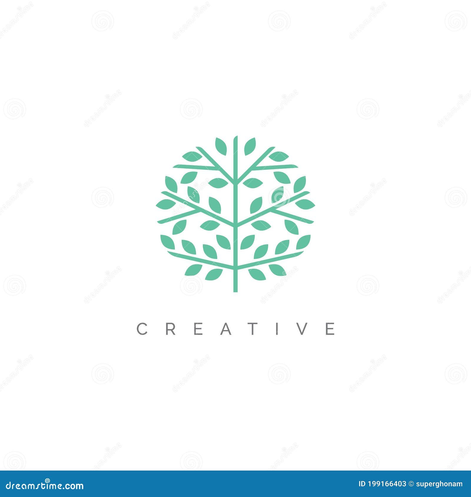 Creative Abstract Tree Logo Design Illustration Stock Vector ...