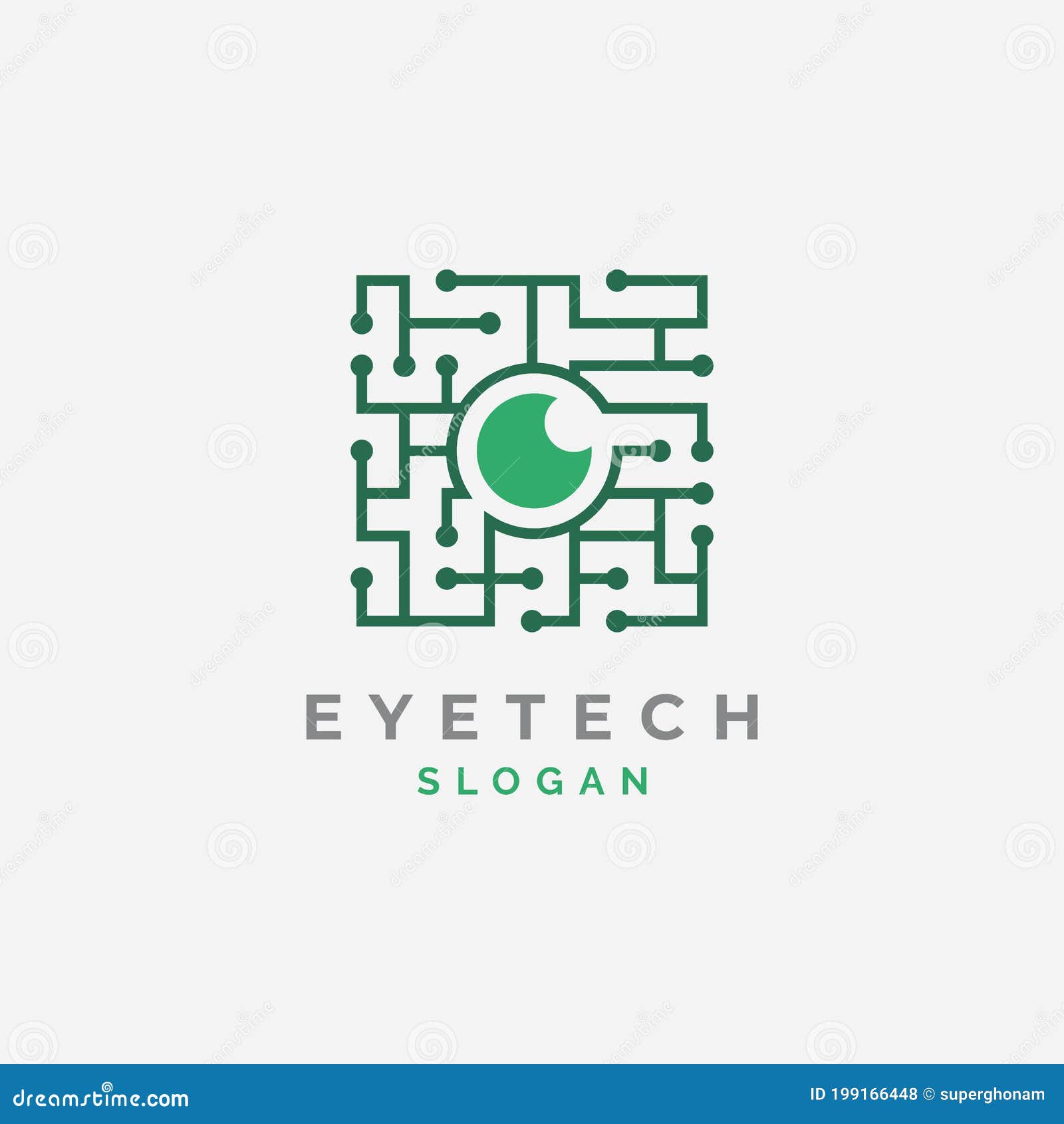 Eye Technology Logo Design Vector Template Stock Vector - Illustration ...