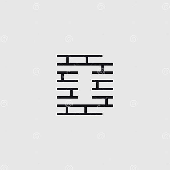 Construction Letter D with Brick Illustration Stock Vector ...