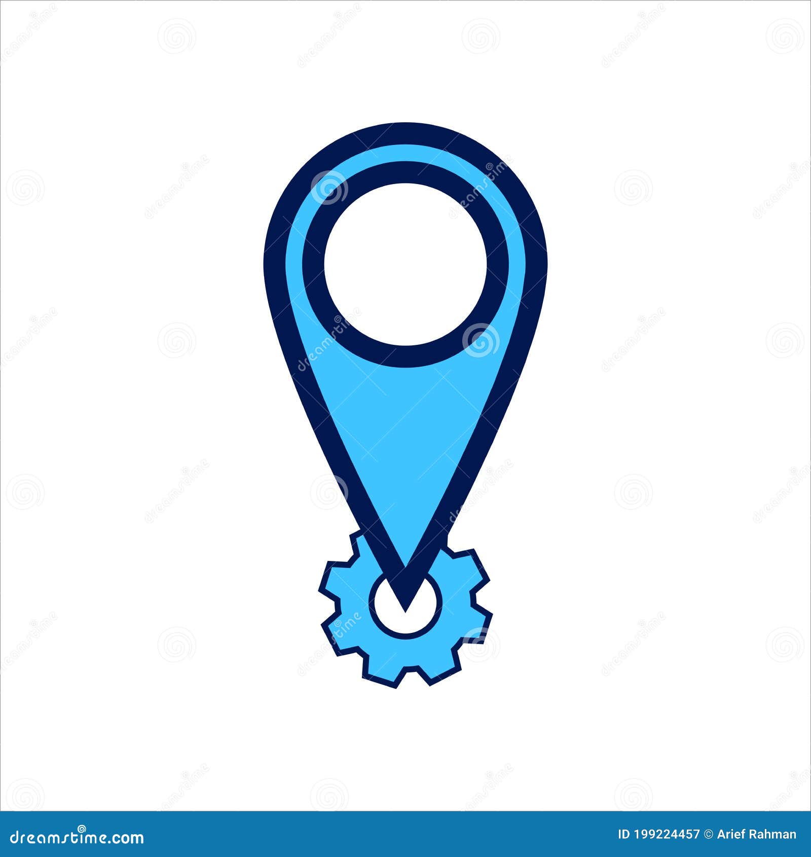 Setting Icon. Setting with Location Symbol. Concept of Location Setting ...