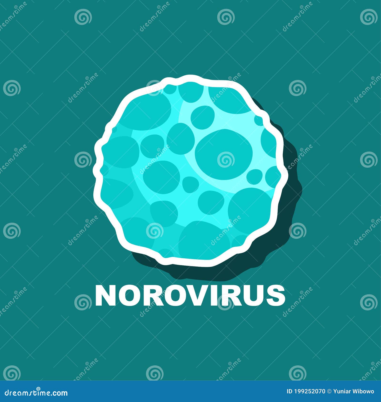 Norovirus virus vector stock vector. Illustration of print - 199252070