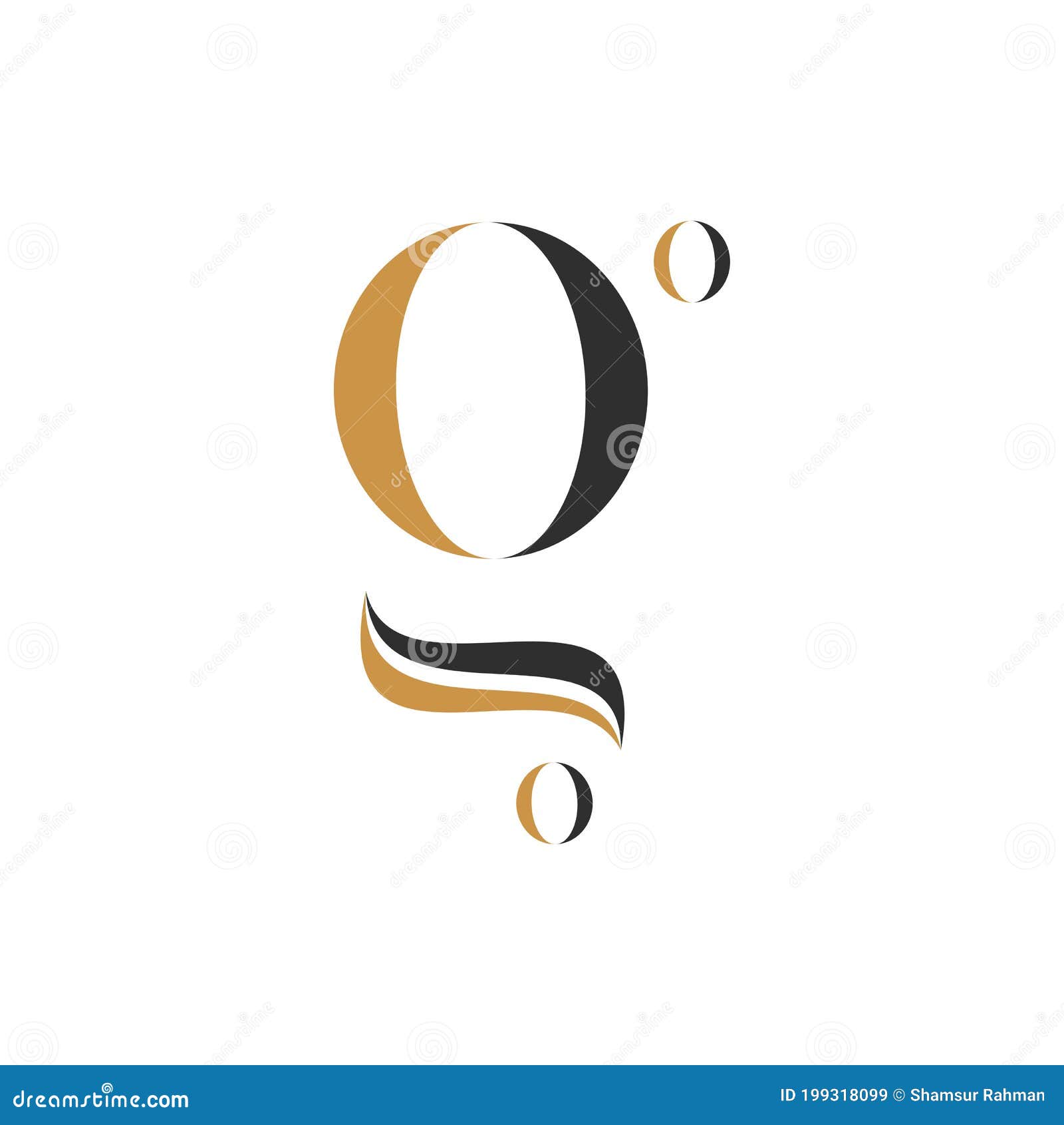Initial Letter Go Logo or Og Logo Vector Design Template Stock Vector ...