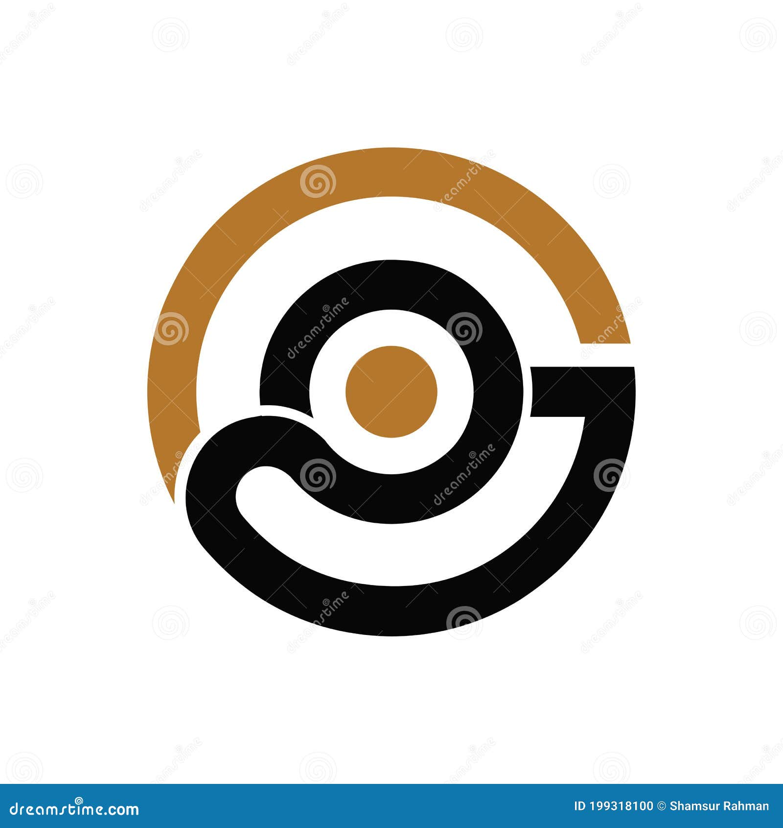 Initial Letter Go Logo or Og Logo Vector Design Template Stock Vector ...