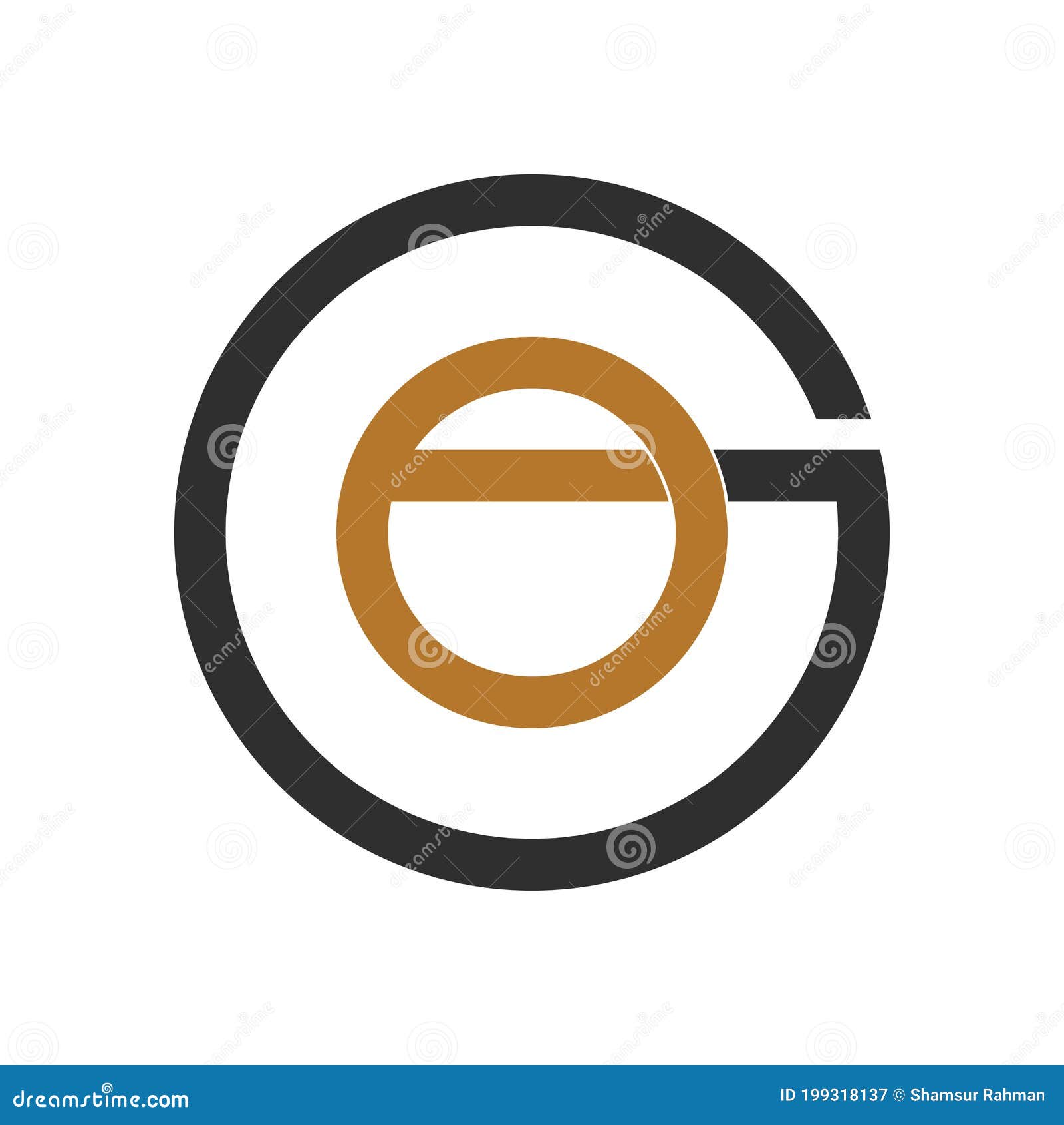 Initial Letter Go Logo or Og Logo Vector Design Template Stock Vector ...