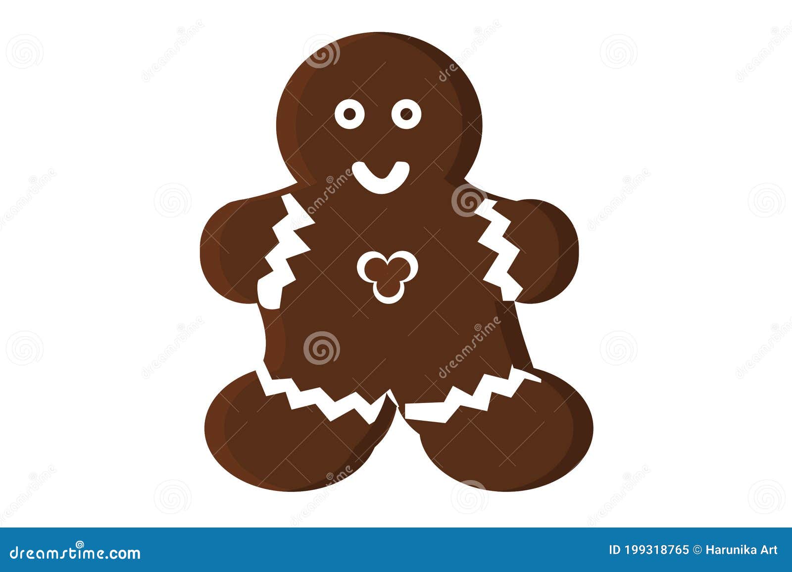 Christmas Gingerbread is Dark Brown Stock Vector - Illustration of ...