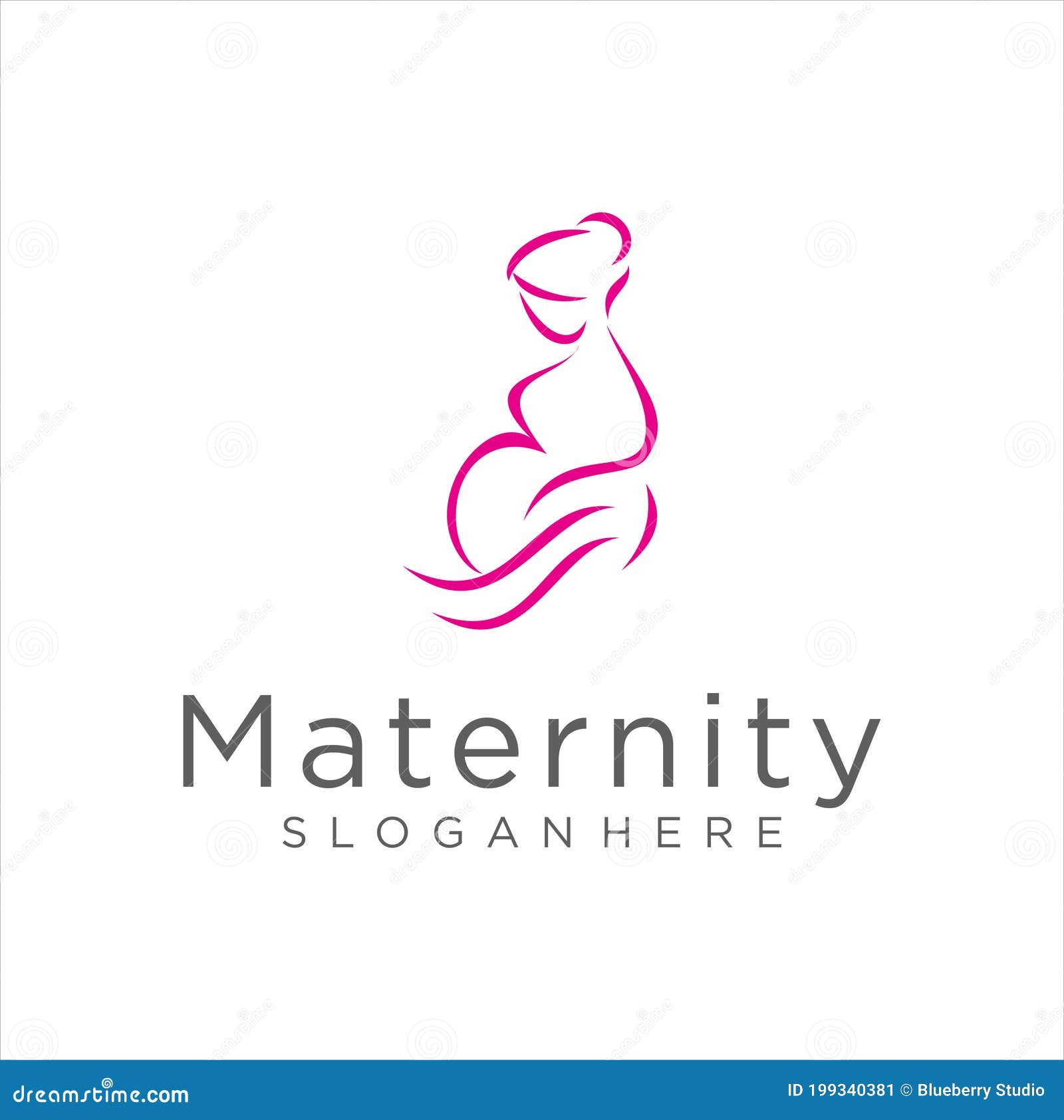 Maternity Logo Design Template. Pregnancy Mother Logo Icon Symbol or ...