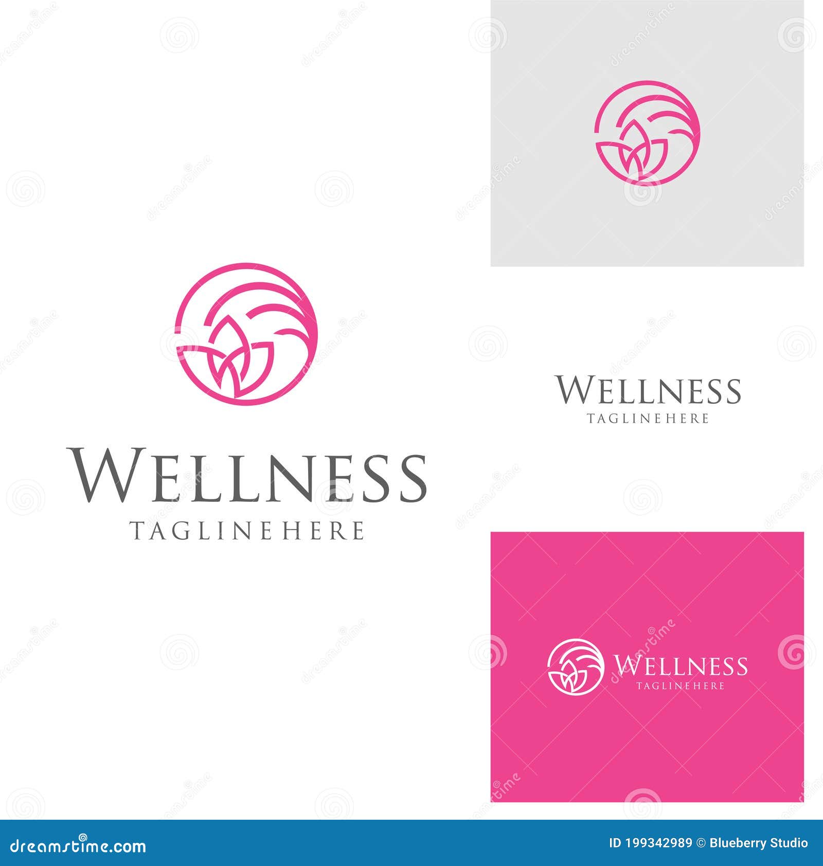 Lotus Wellness Logo Vector Design, Creative Logos Designs Concept For ...