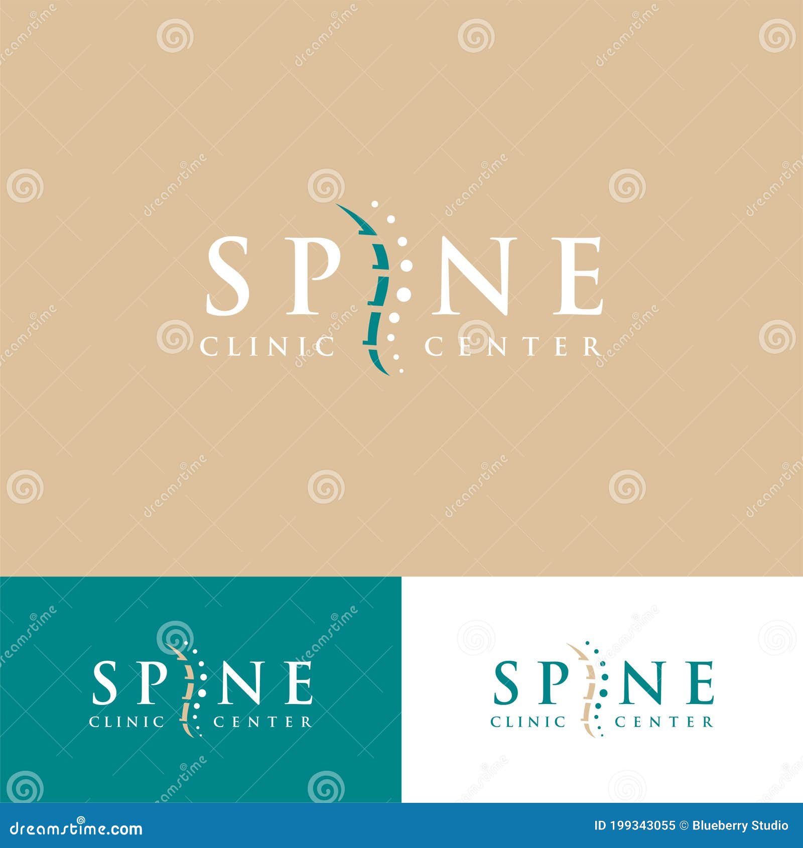 Spine Logo Clinic Medicine Chiropractic Backbone Health Design Vector Illustration. Orthopedic ...