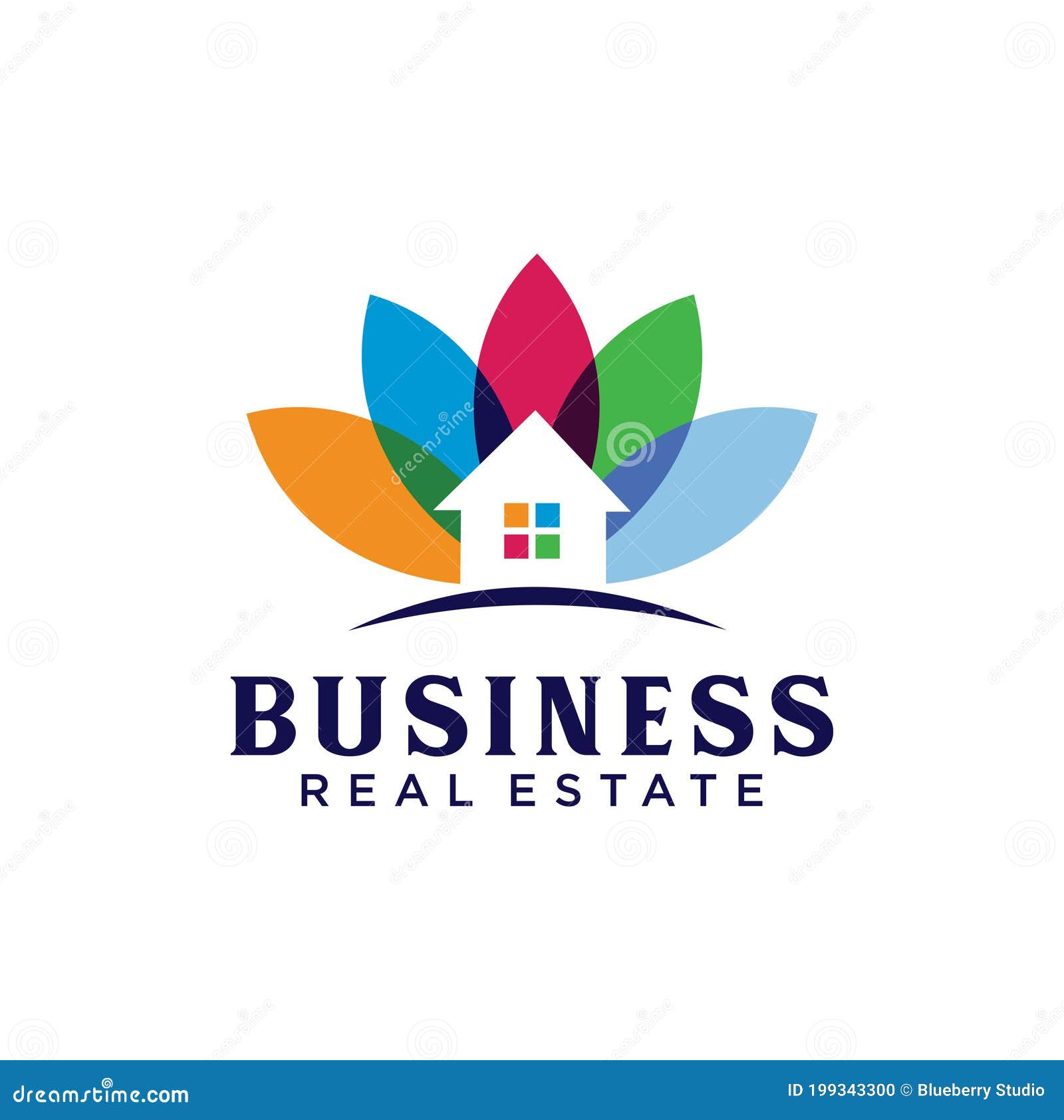 Lotus Home Logo Design Colorful Vector. Lotus House Logo Design Nature ...