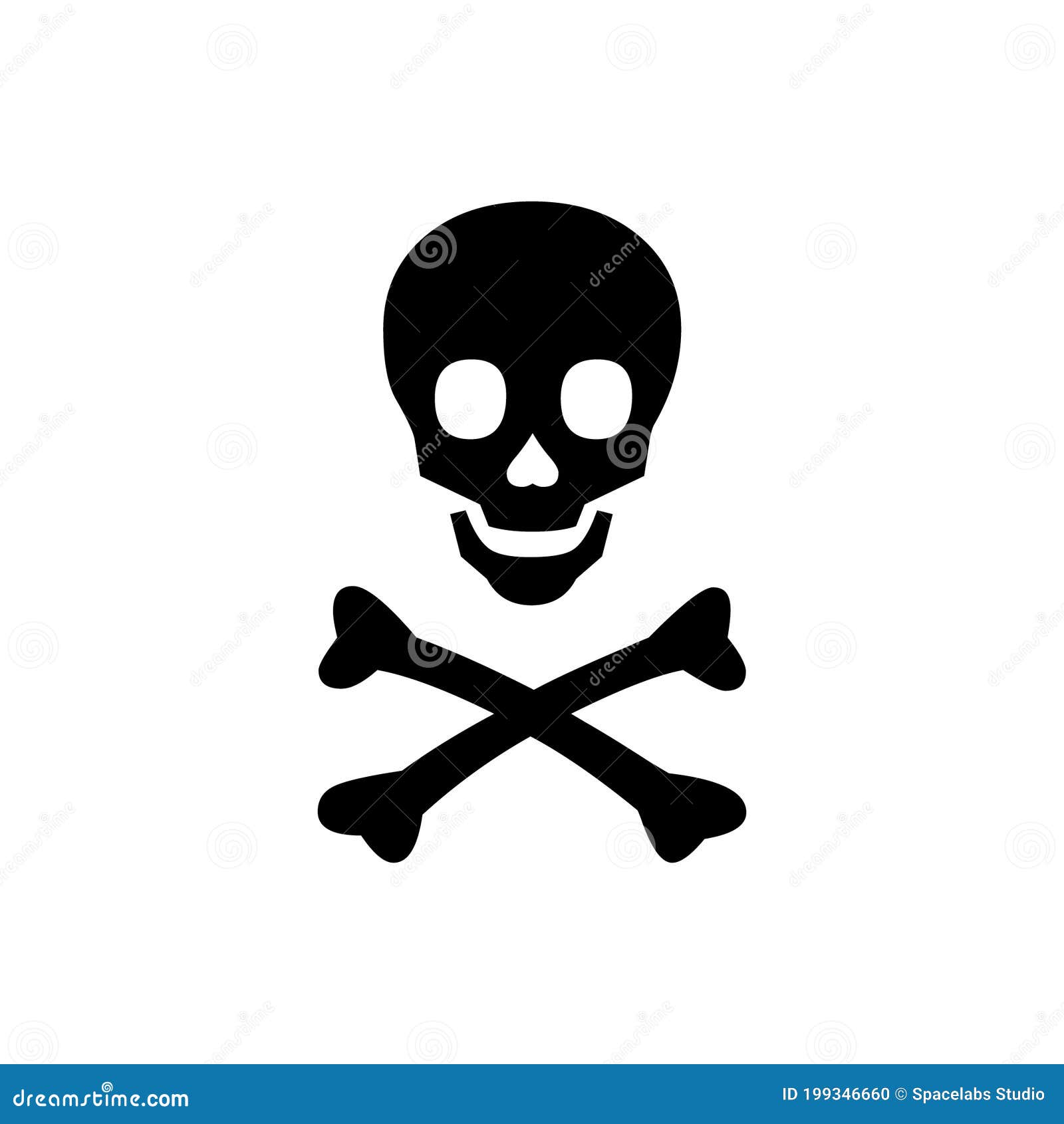 Skull Danger Warning Icon Design Vector Stock Vector - Illustration of ...
