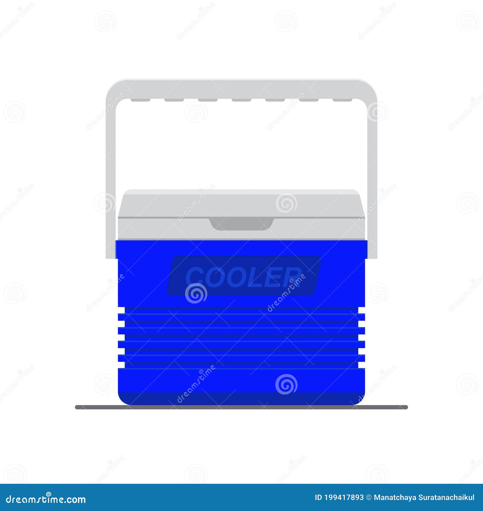 Cooler Box Icon Isolated on White Background Stock Vector ...