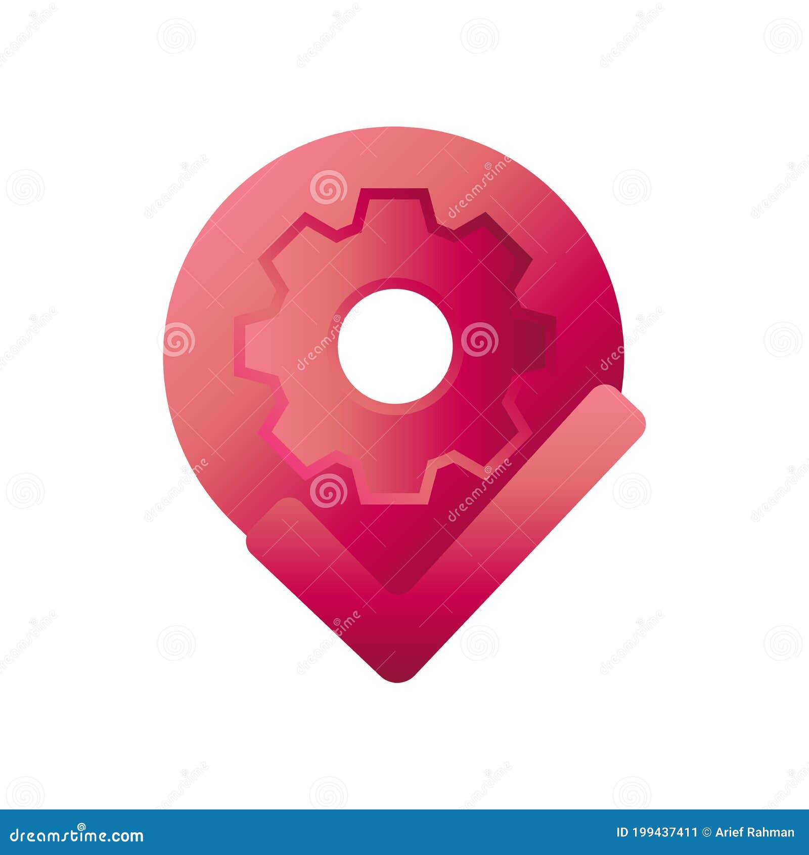 Location Icon. Location Setting Concept . Vector Illustration, Gradient ...