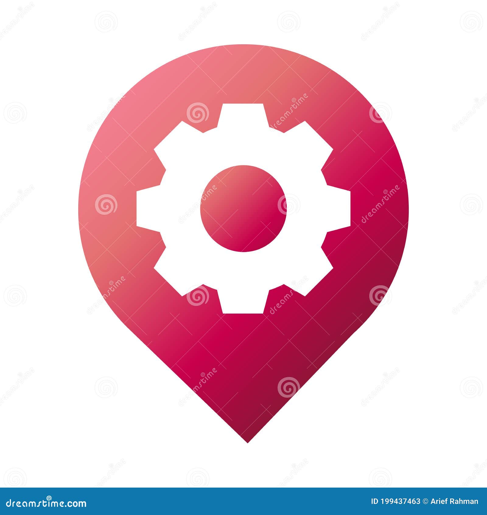 Location Icon. Location Setting Concept . Vector Illustration, Gradient ...
