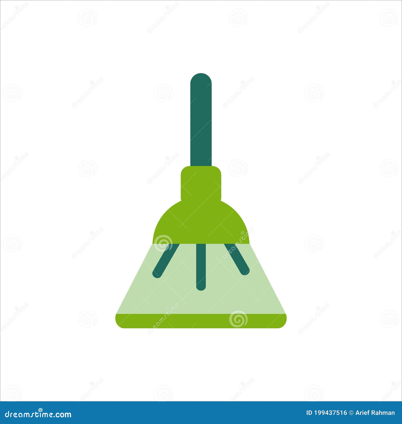 Flat Design Cleaning Sweep Icon. Vector Icon Stock Vector ...