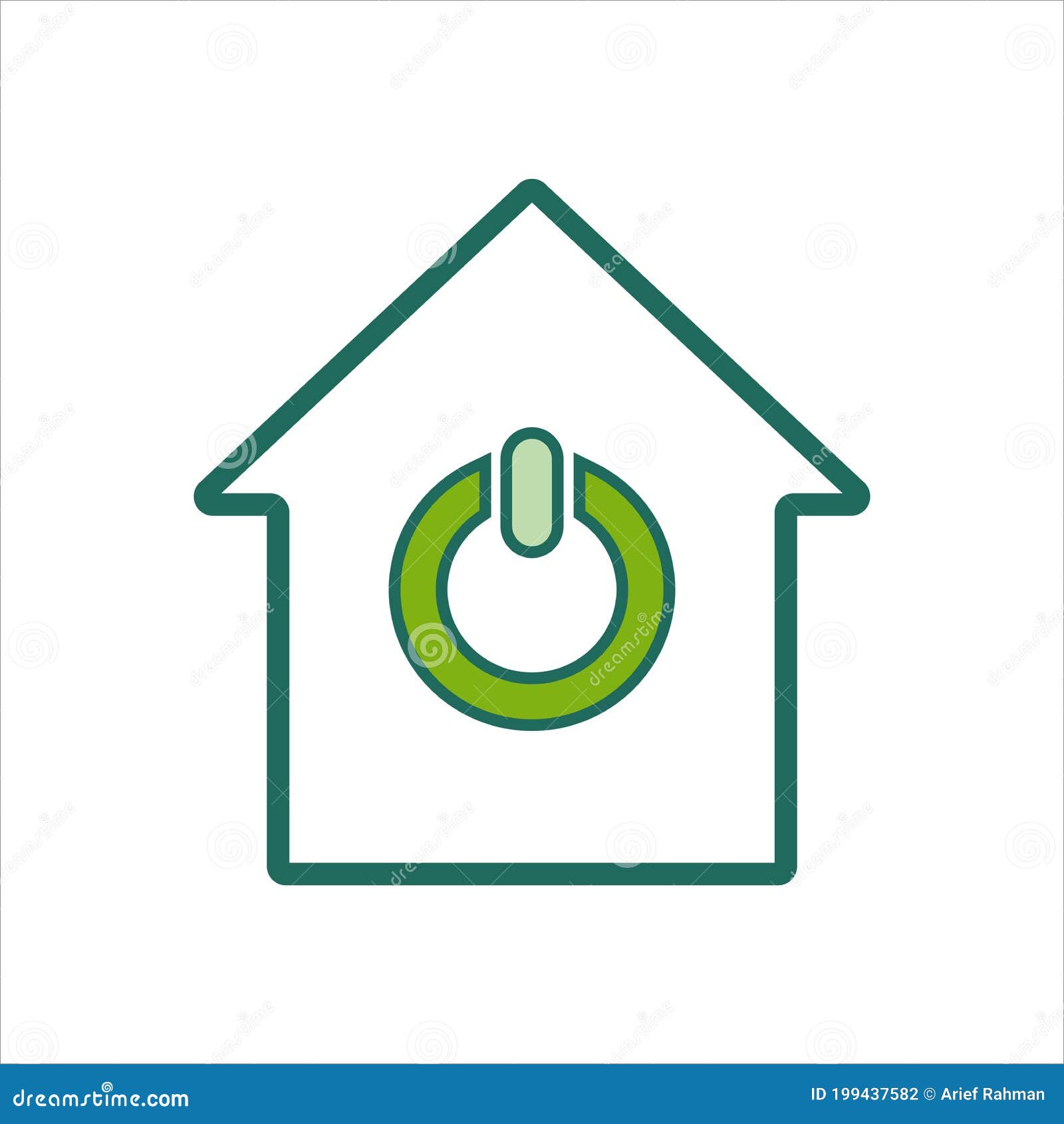 Home Icon. Home Icon with Power Button. Home Icon Concept for Mobile ...