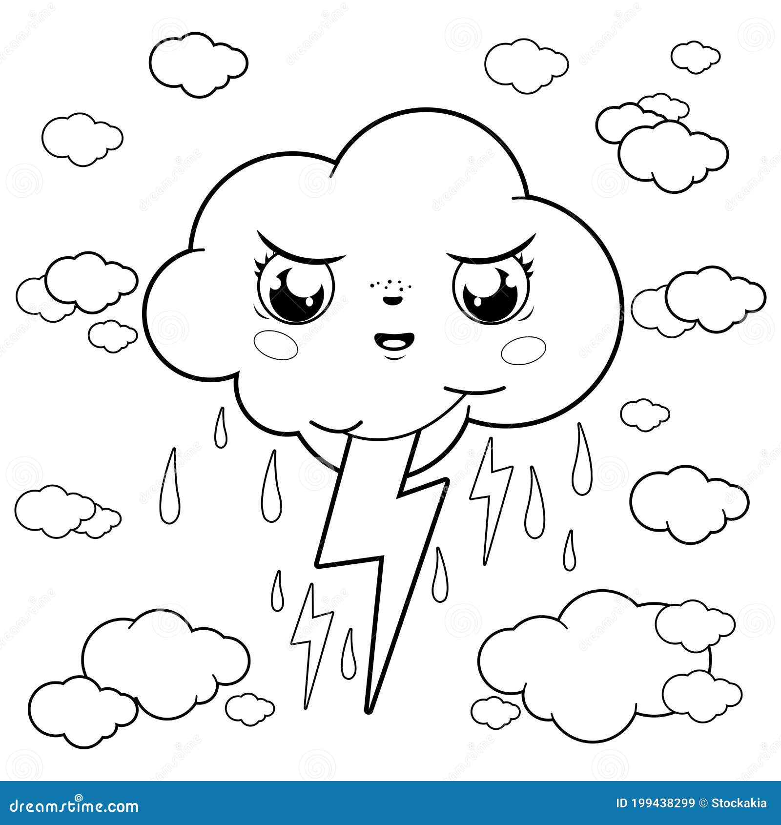 Lightning Coloring Royalty-Free Illustration | CartoonDealer.com #23783769