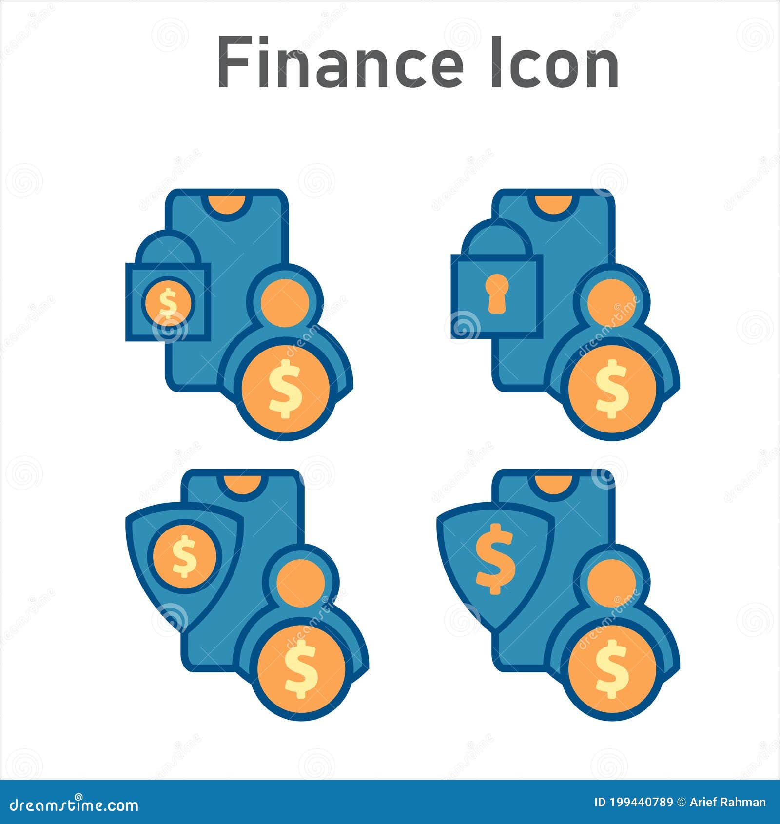 Flat Design Style Mobile Finance Icon Vector Concept. Stock Vector ...