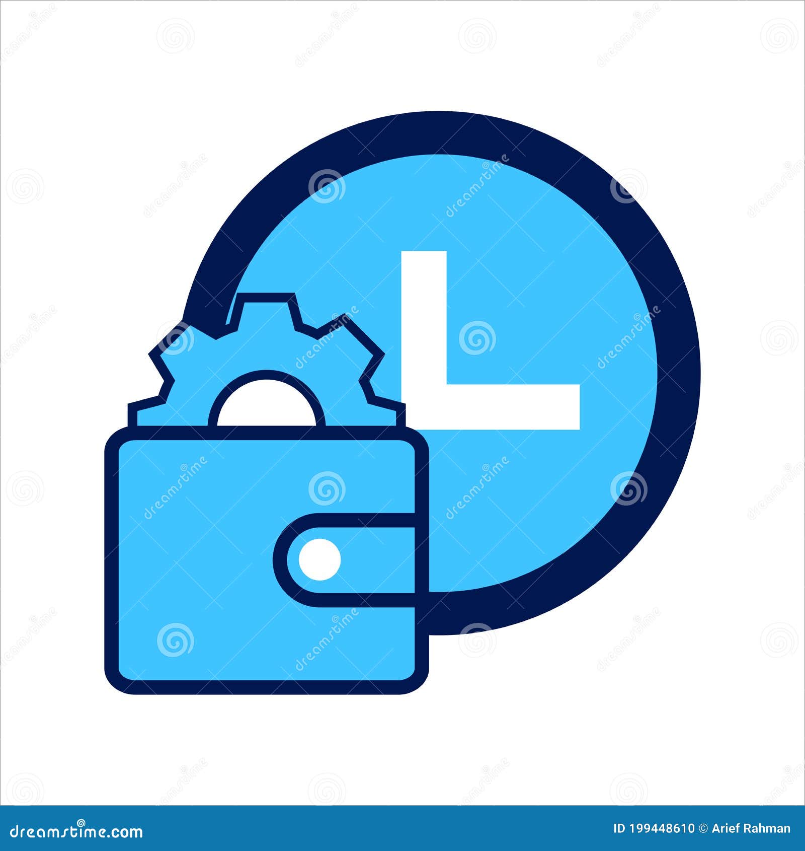 Setting Icon. Setting with Time Symbol. Concept of Time Management ...