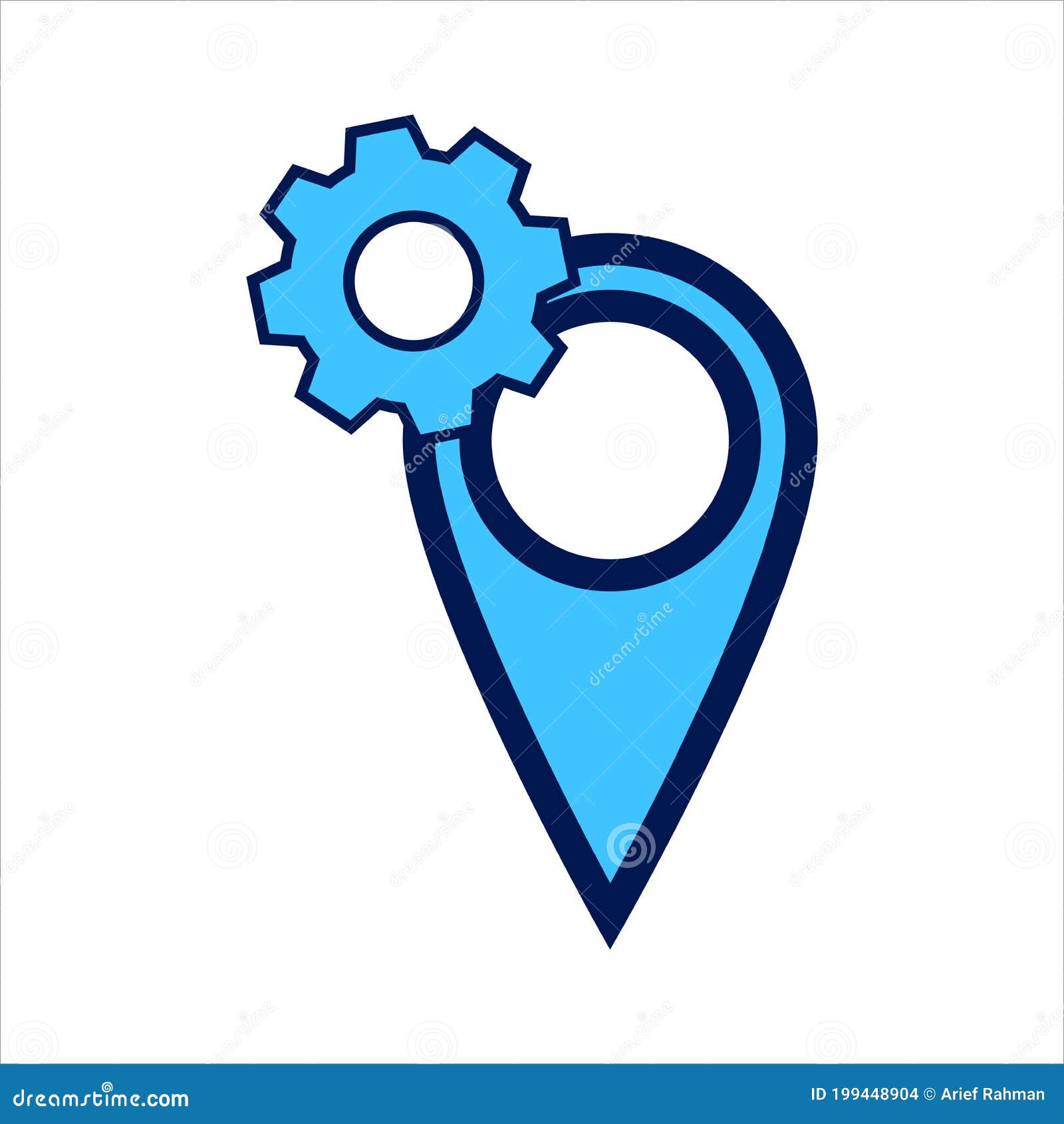 Setting Icon. Setting with Location Symbol. Concept of Location Setting ...