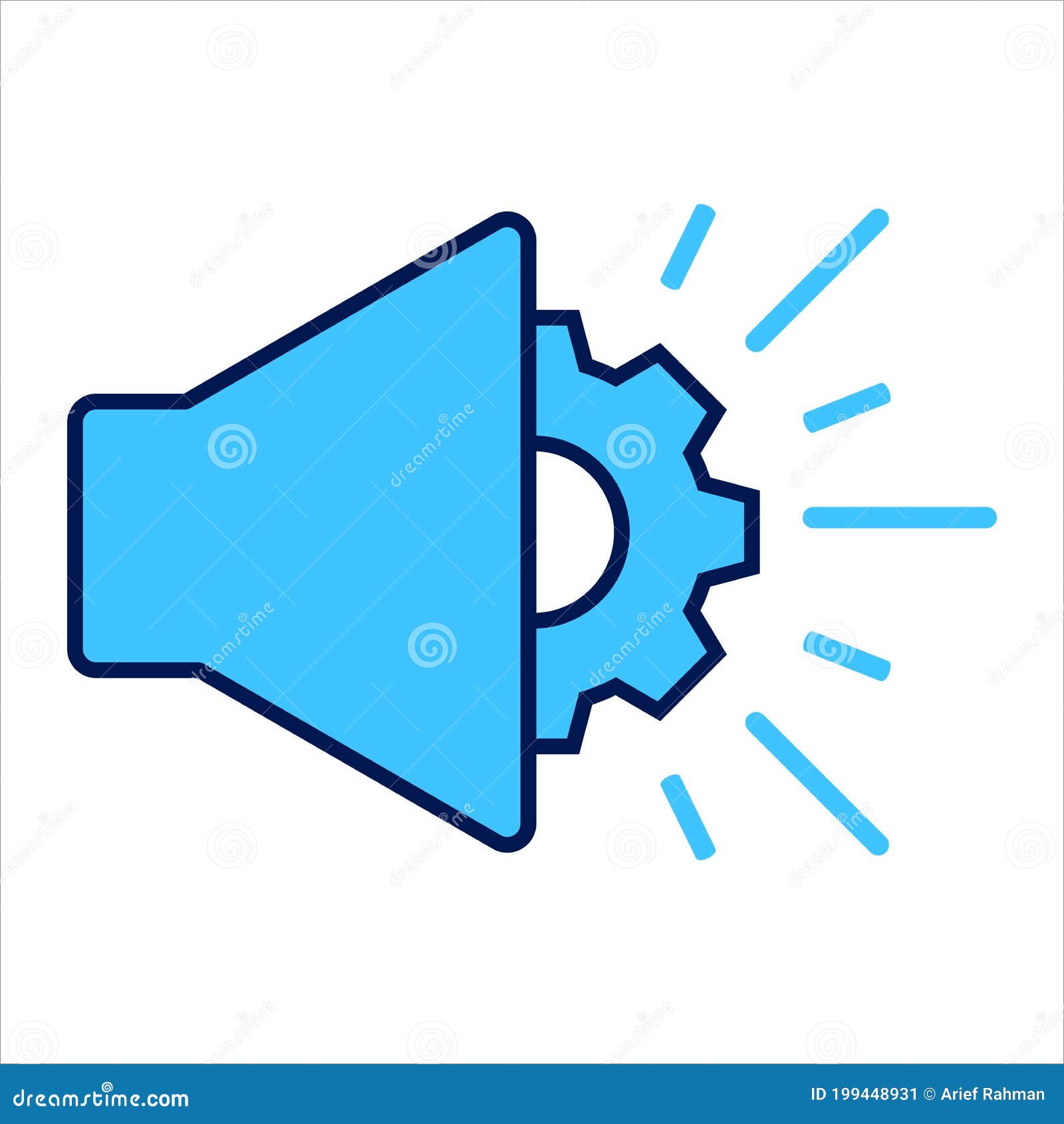 Setting Icon. Setting with Sound Button Symbol. Concept of Multimedia ...