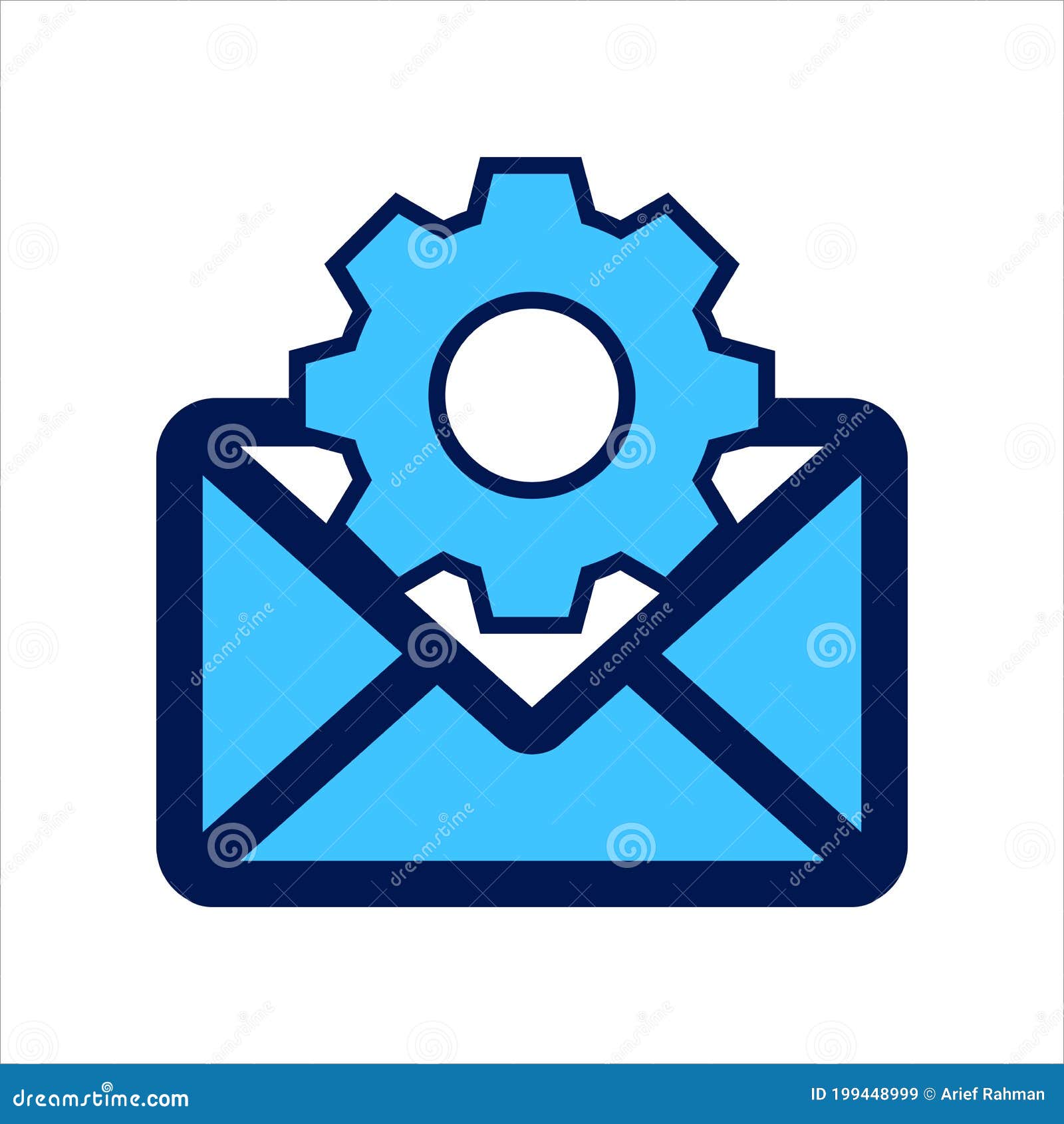 Setting Icon. Setting with Mail Symbol. Concept of Chat / Message ...