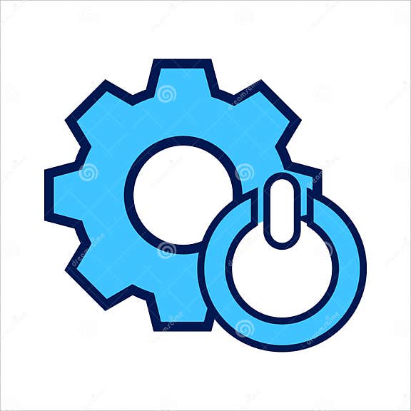 Setting Icon. Setting with Power Symbol. Concept of Power Setting ...