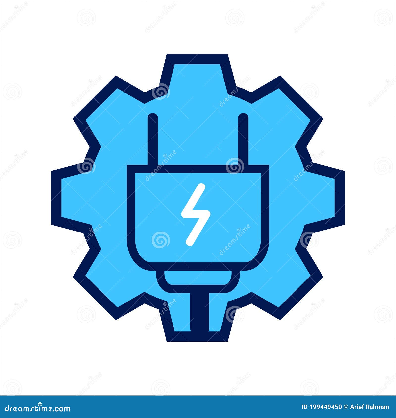 Setting Icon. Setting with Power Symbol. Concept of Power Setting ...