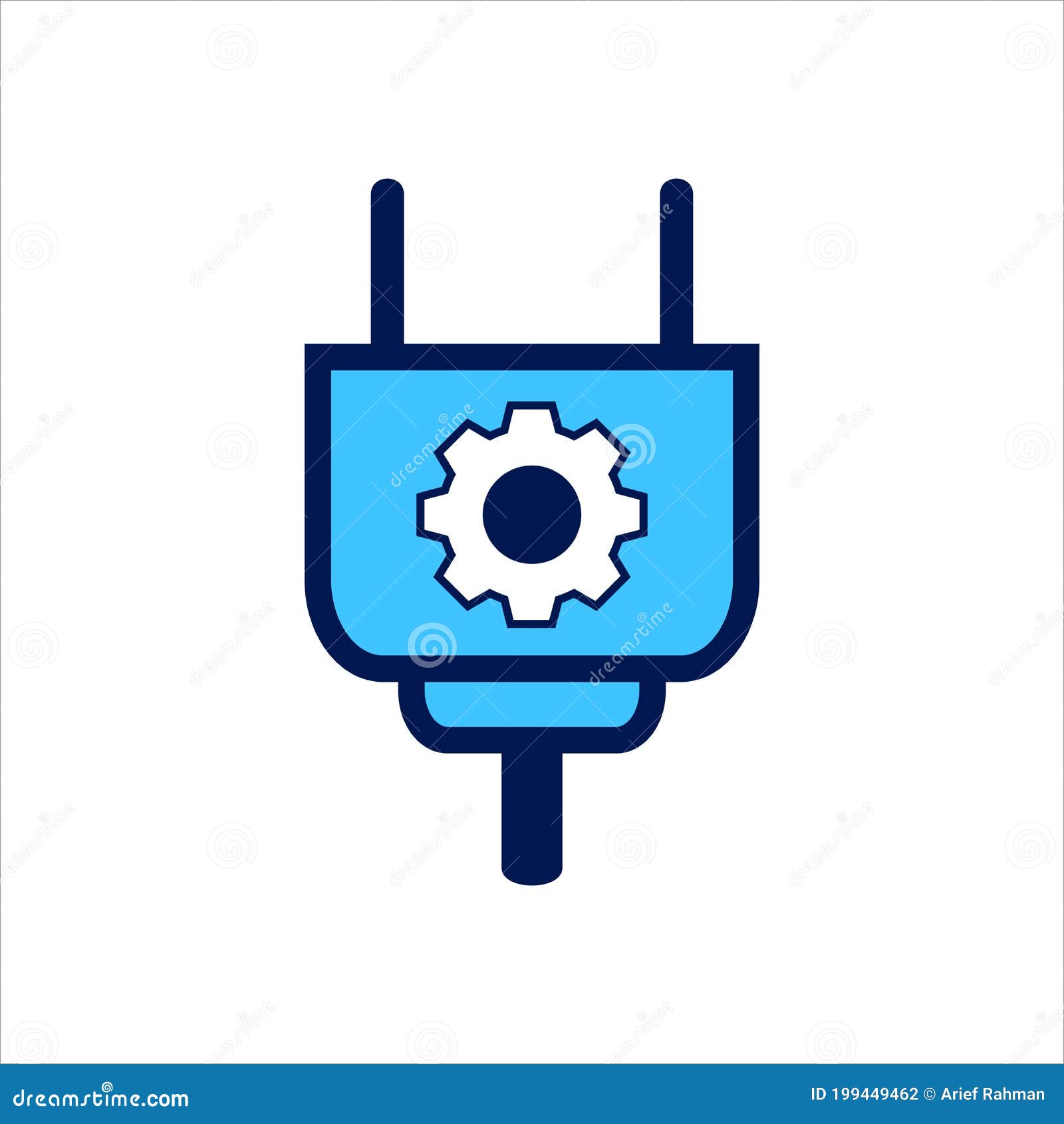 Setting Icon. Setting with Power Symbol. Concept of Power Setting ...