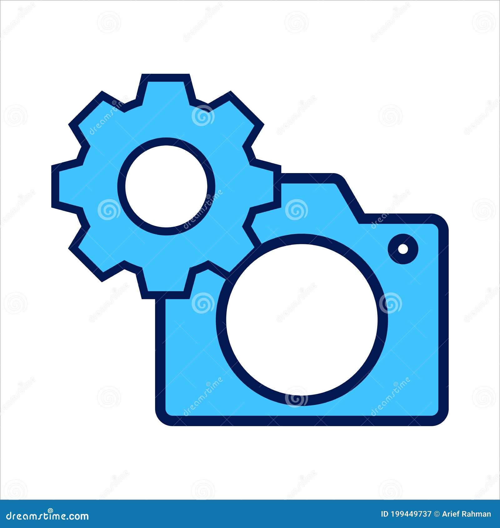 Setting Icon. Setting with Camera Symbol. Concept of Camera Setting ...