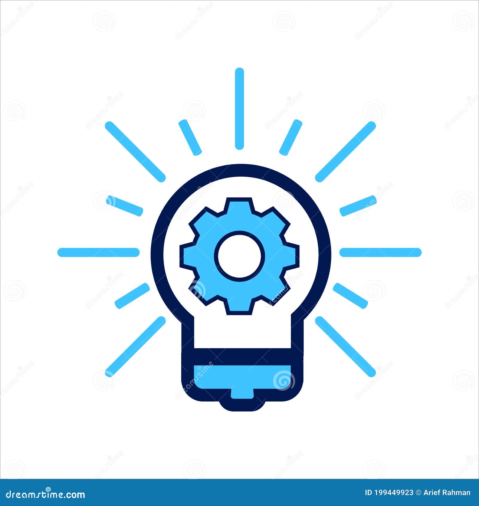 Setting Icon. Setting with Idea Symbol. Vector Illustration, Vector ...