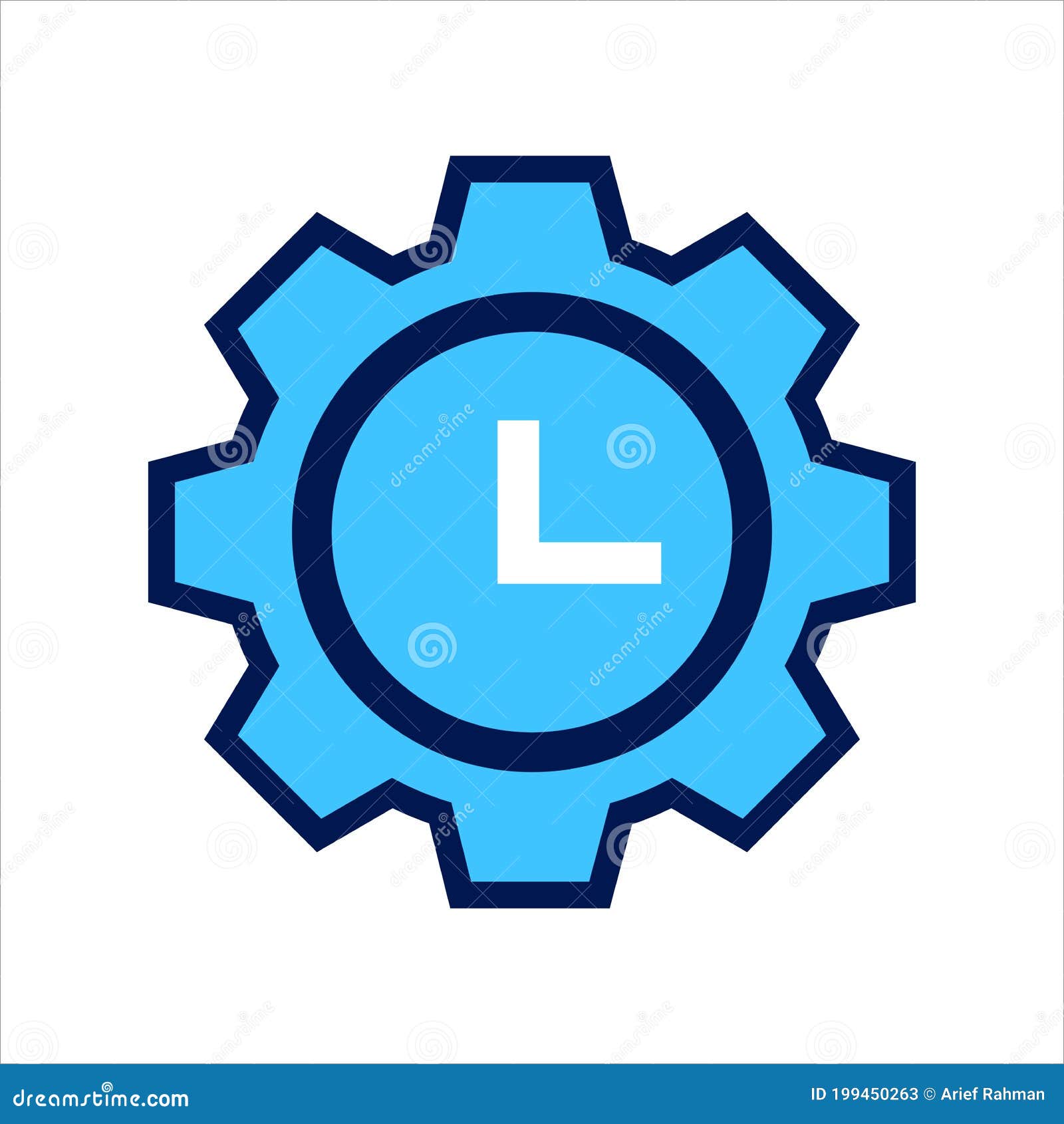Setting Icon. Setting with Time Symbol. Concept of Time Management ...