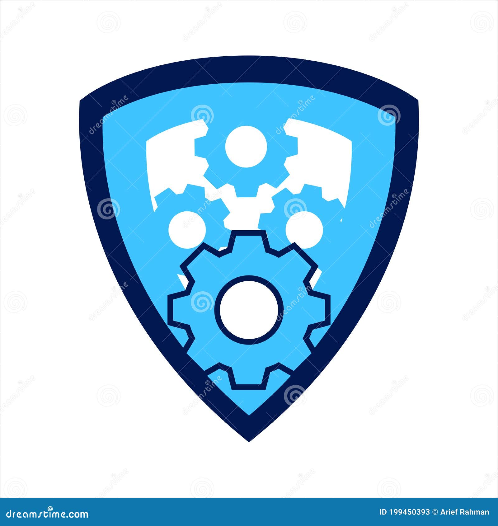 Setting Icon. Setting with Security Shield Symbol. Concept of Security ...