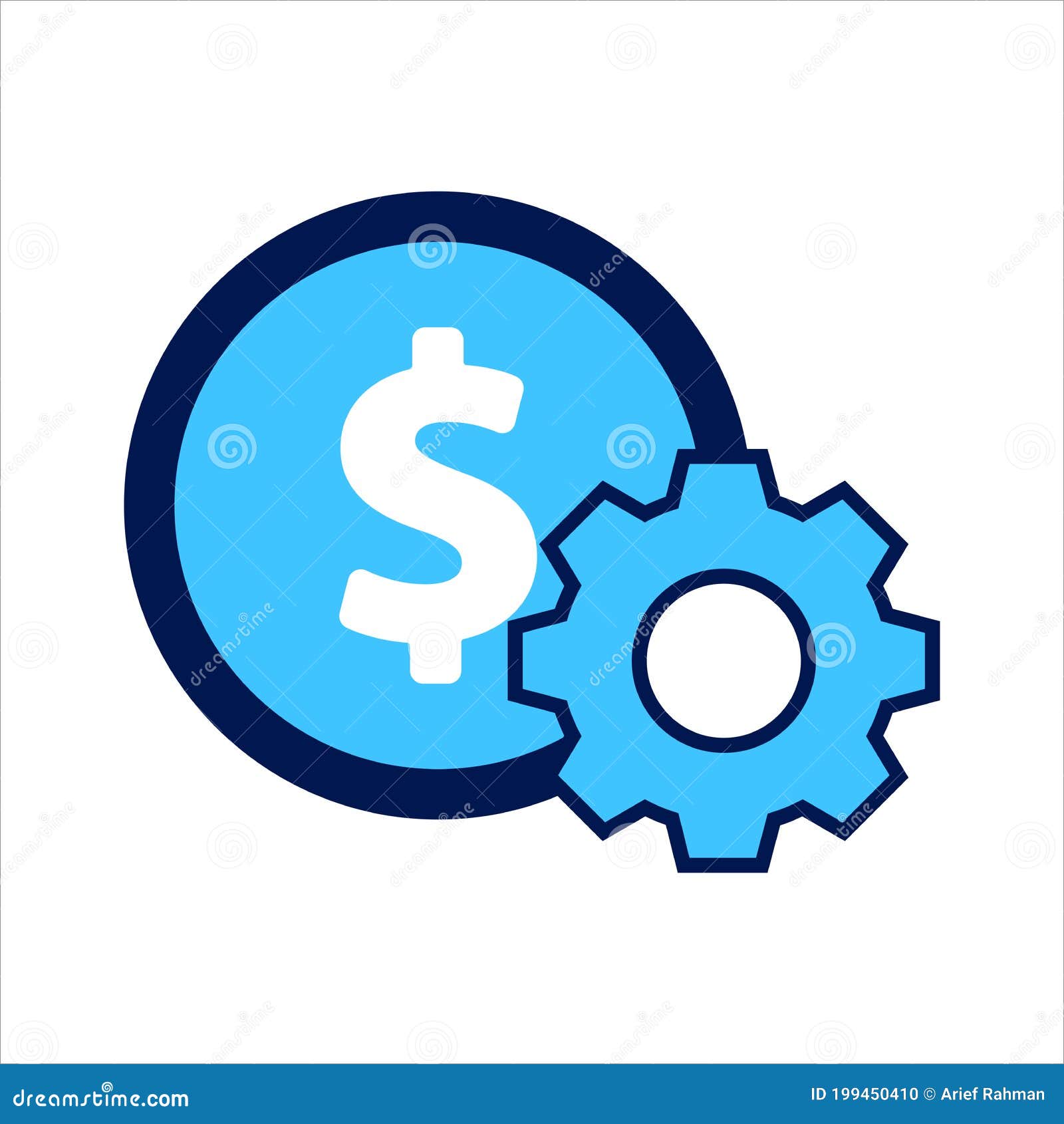 Setting Icon. Setting with Money Symbol. Concept of Financial ...