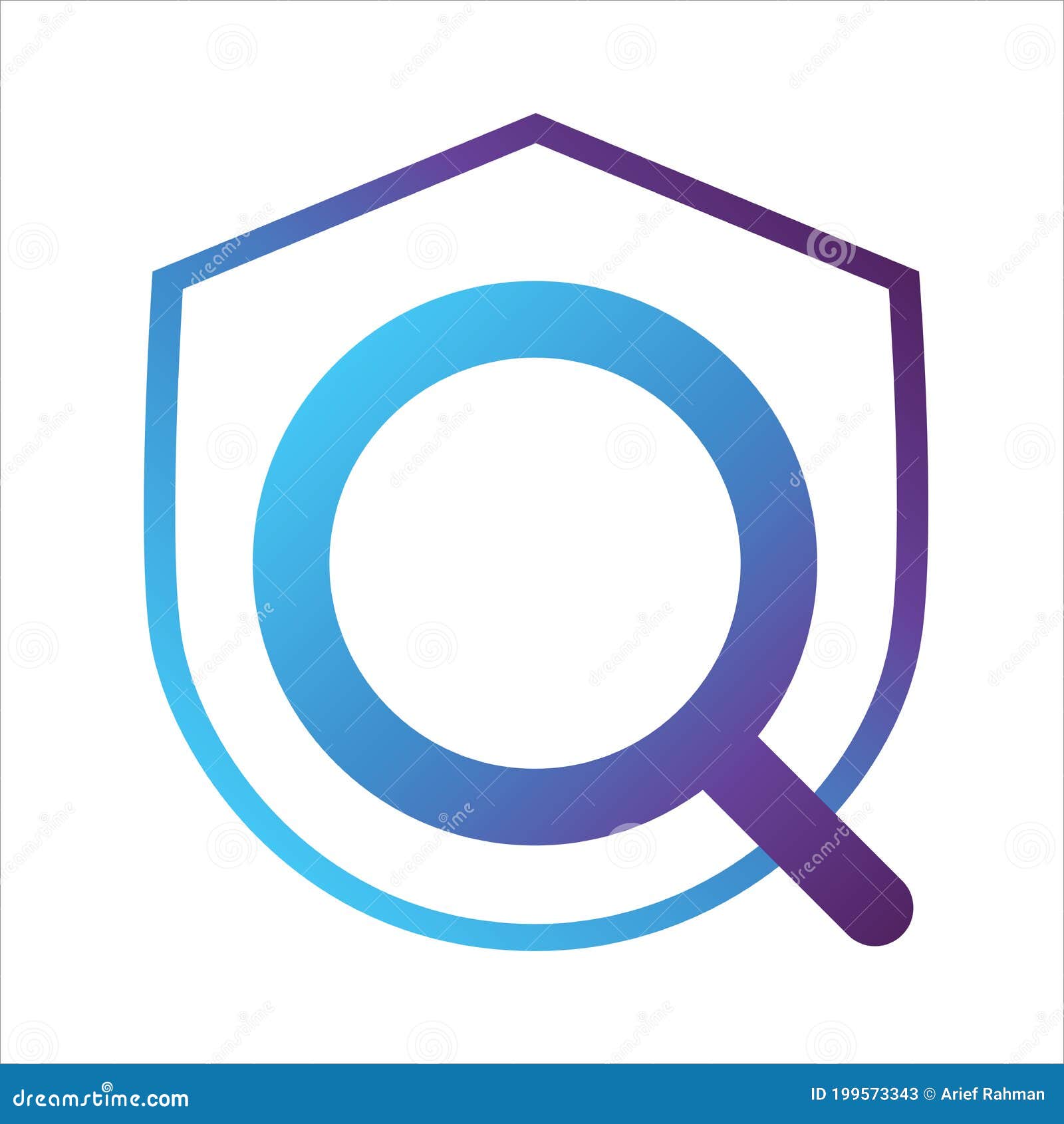 Security Shield Icon. Shield with Search Symbol. Concept of Search ...