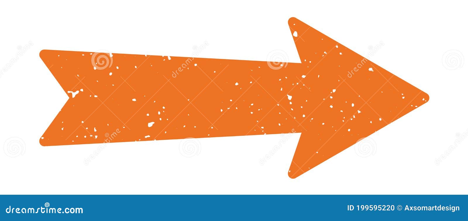 Distressed Orange Arrow | Retro Directional Signage | Vector Pointer ...