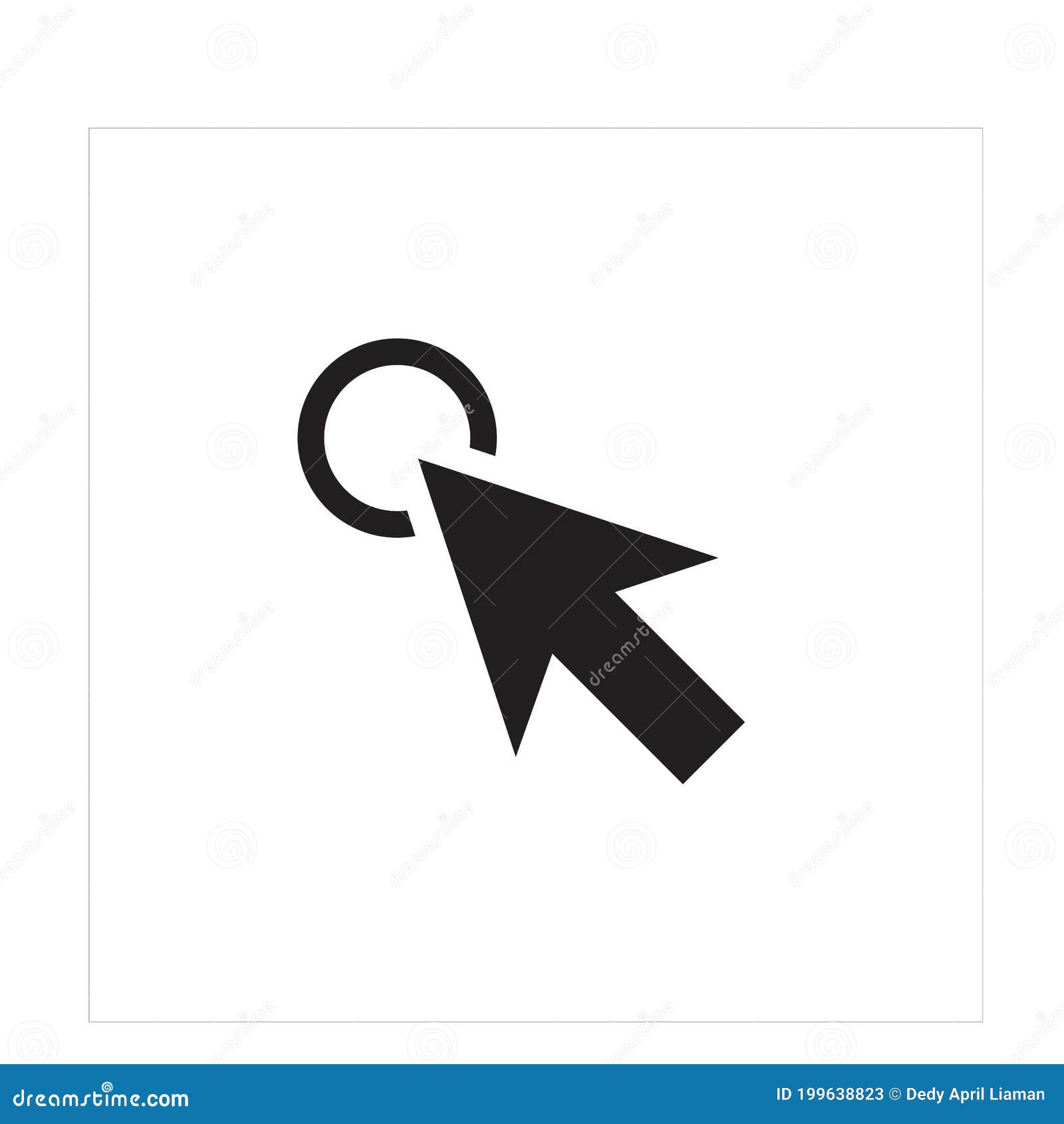 Circle and Arrow Black for Click and Search Logo Stock Vector ...