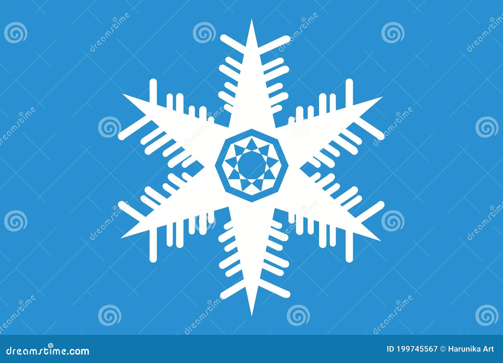 Beautiful Christmas Snowflakes in Blue Stock Vector - Illustration of ...