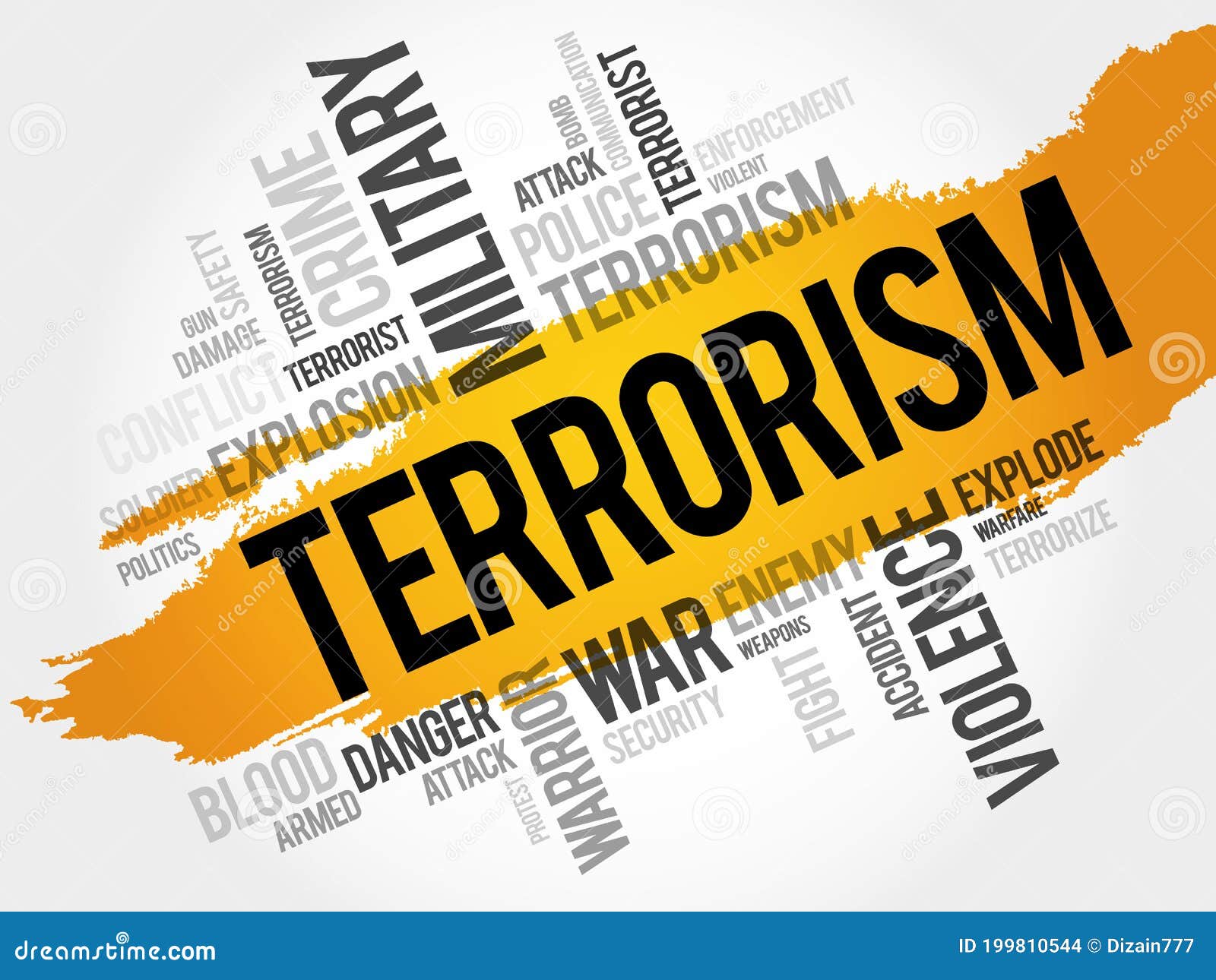 Terrorism Word Concepts Banner. Extremism And Warfare. Presentation ...