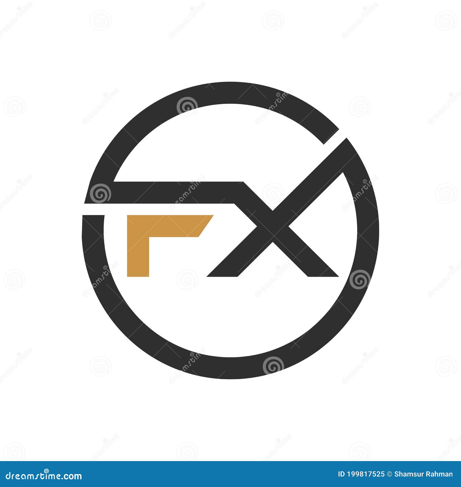 Initial Letter Fx Logo or Xf Logo Vector Design Template Stock Vector ...