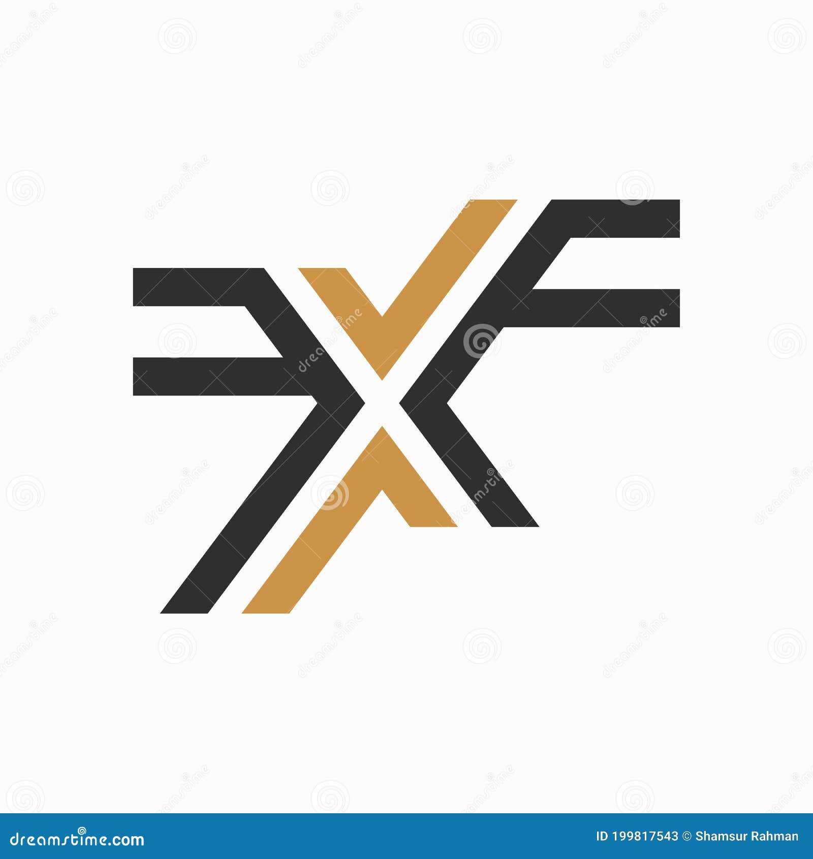 Initial Letter Fx Logo or Xf Logo Vector Design Template Stock Vector ...