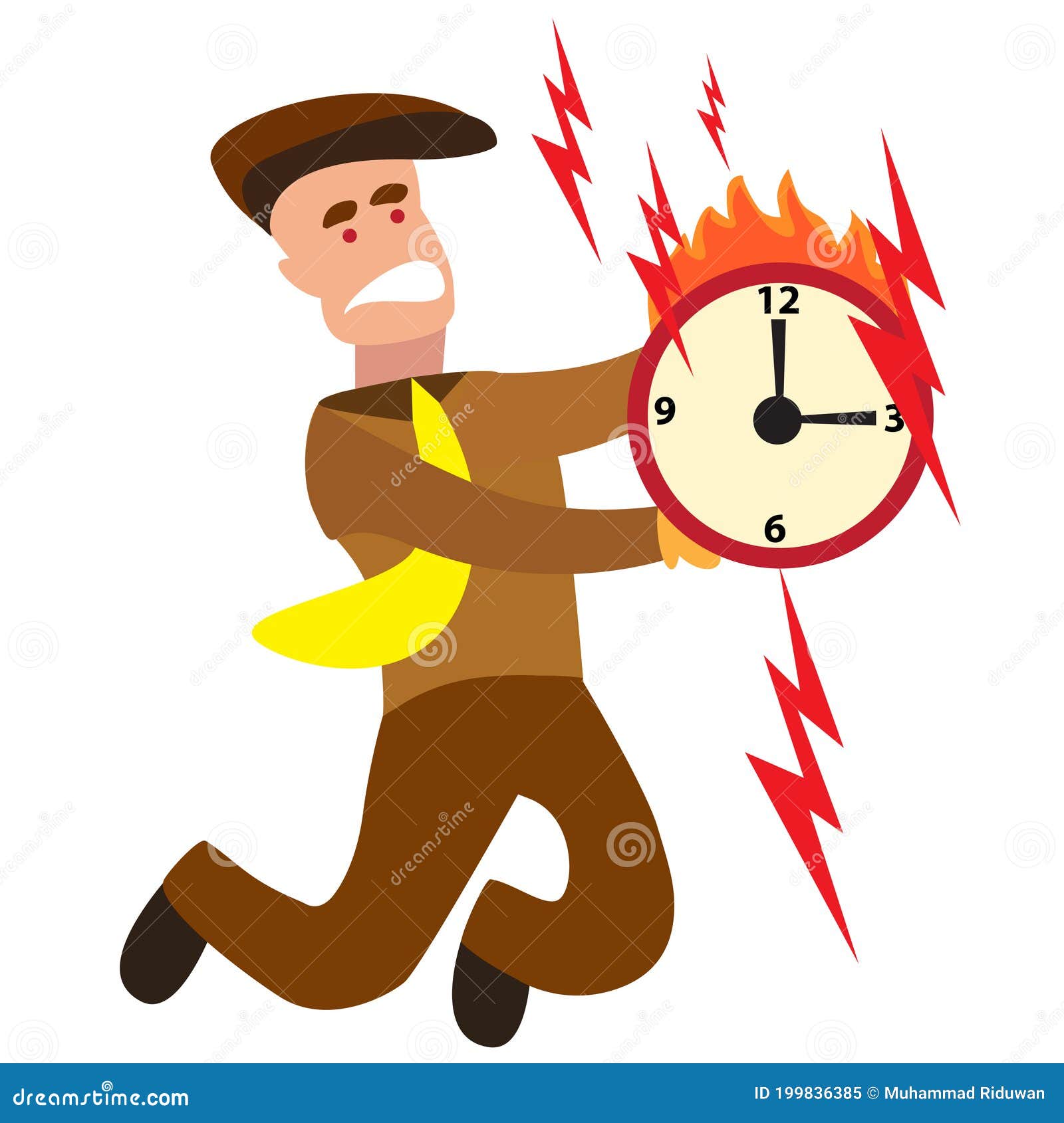 Someone Chasing Deadlines on the Minimalis Design Stock Illustration ...