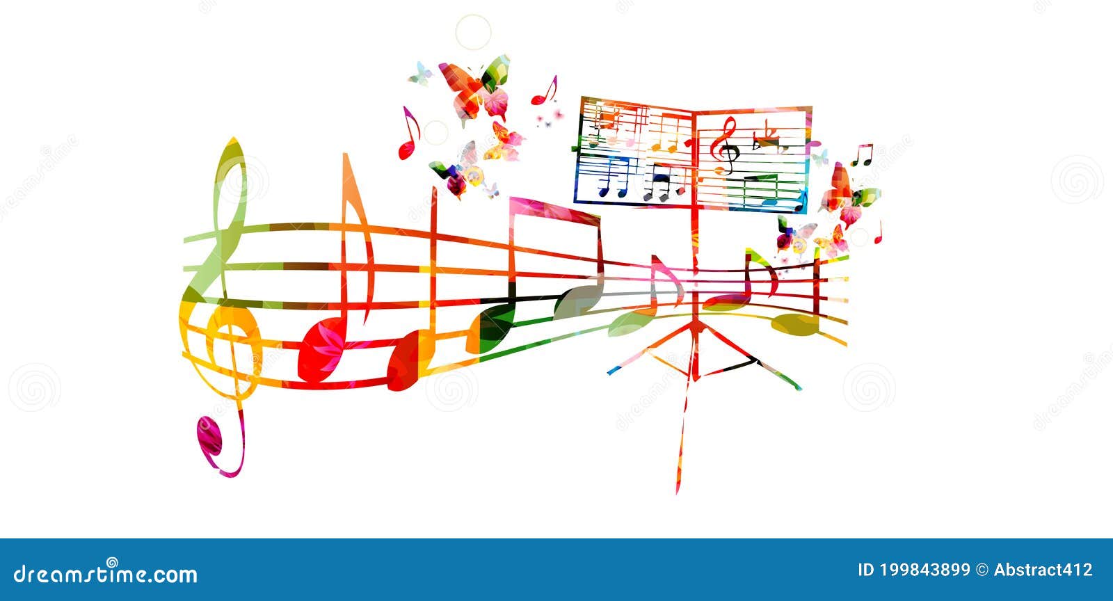 Choir Singing Praise Vector Illustration | CartoonDealer.com #29353584