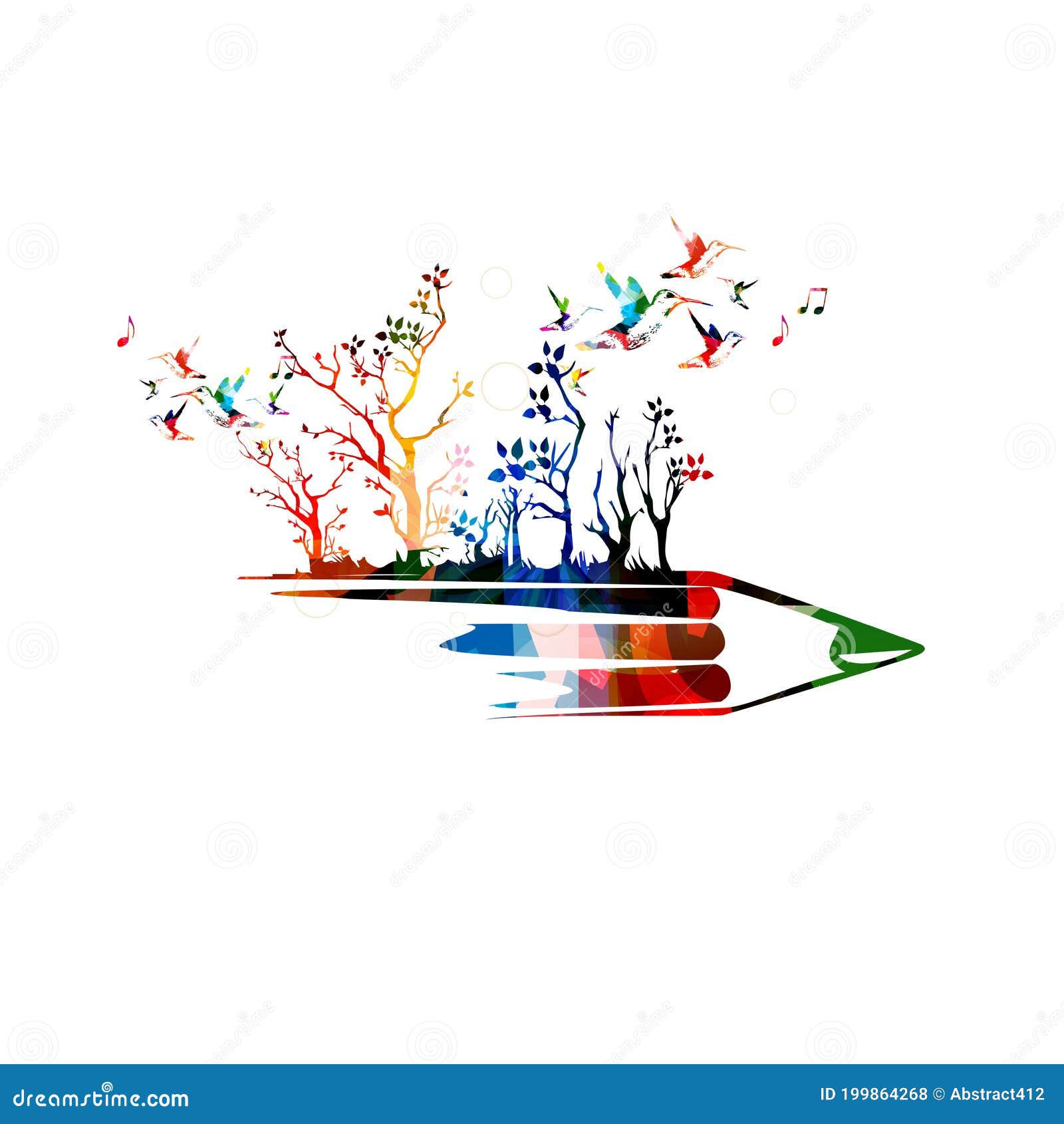 Creative writing concept stock vector. Illustration of artwork - 199864268