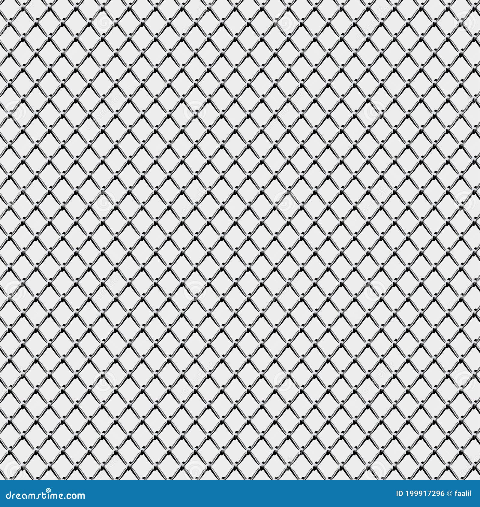 Seamless Wired Netting Fence. Simple Black Vector Illustration On White ...